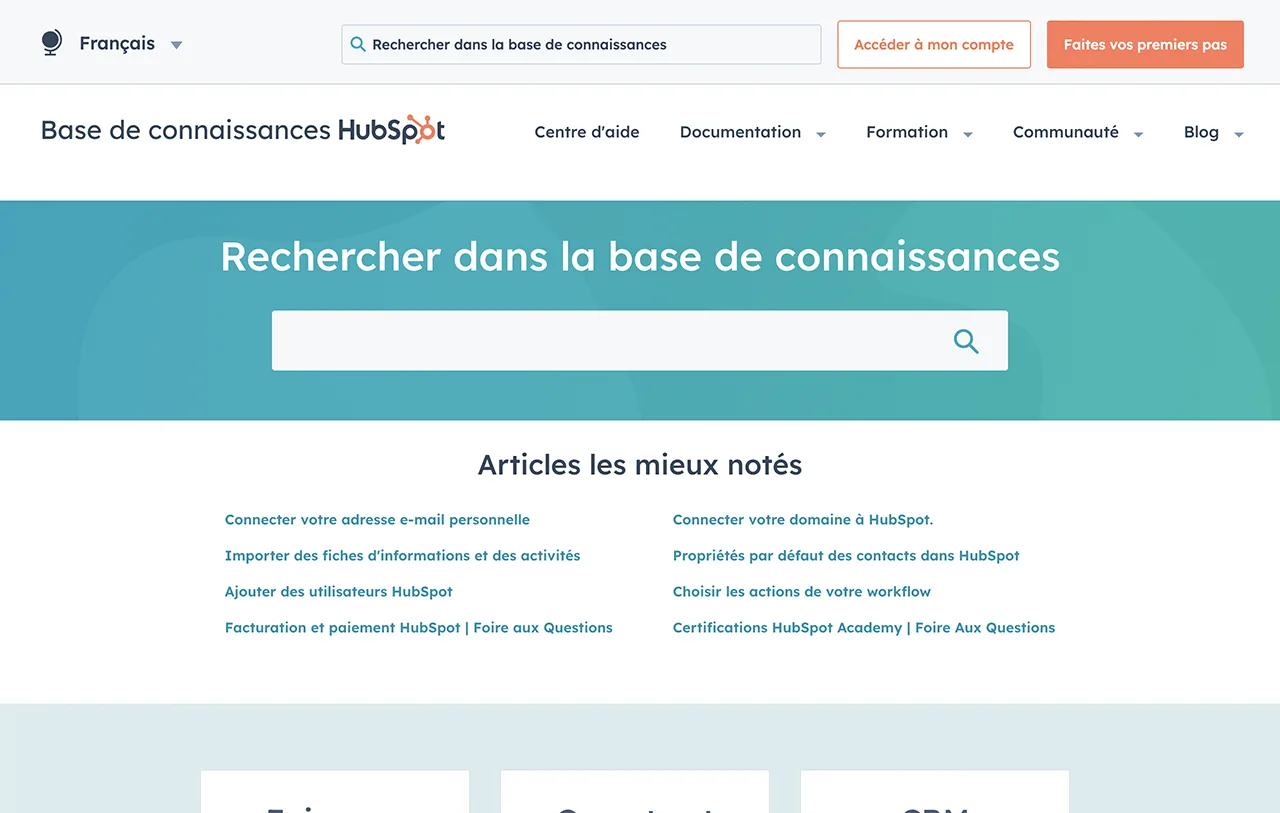 Logiciel pour créer une base de connaissances | HubSpot